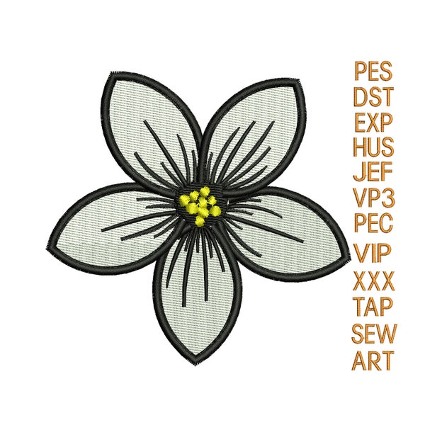 Jasmine Flowers Embroidery Design - Etsy