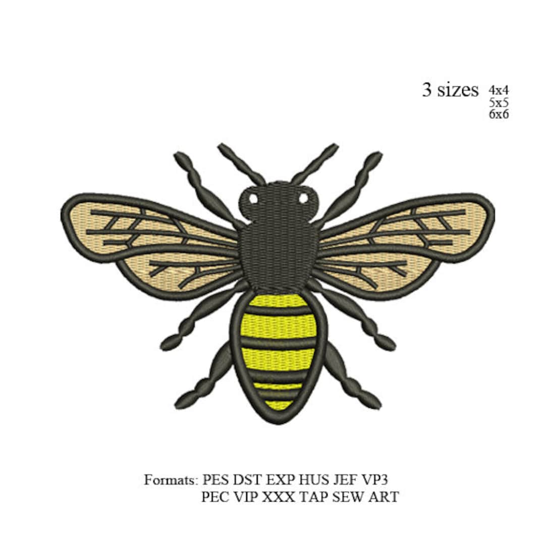 Bee Embroidery Design, Bee Embroidery Pattern, Embroidery Files, for ...