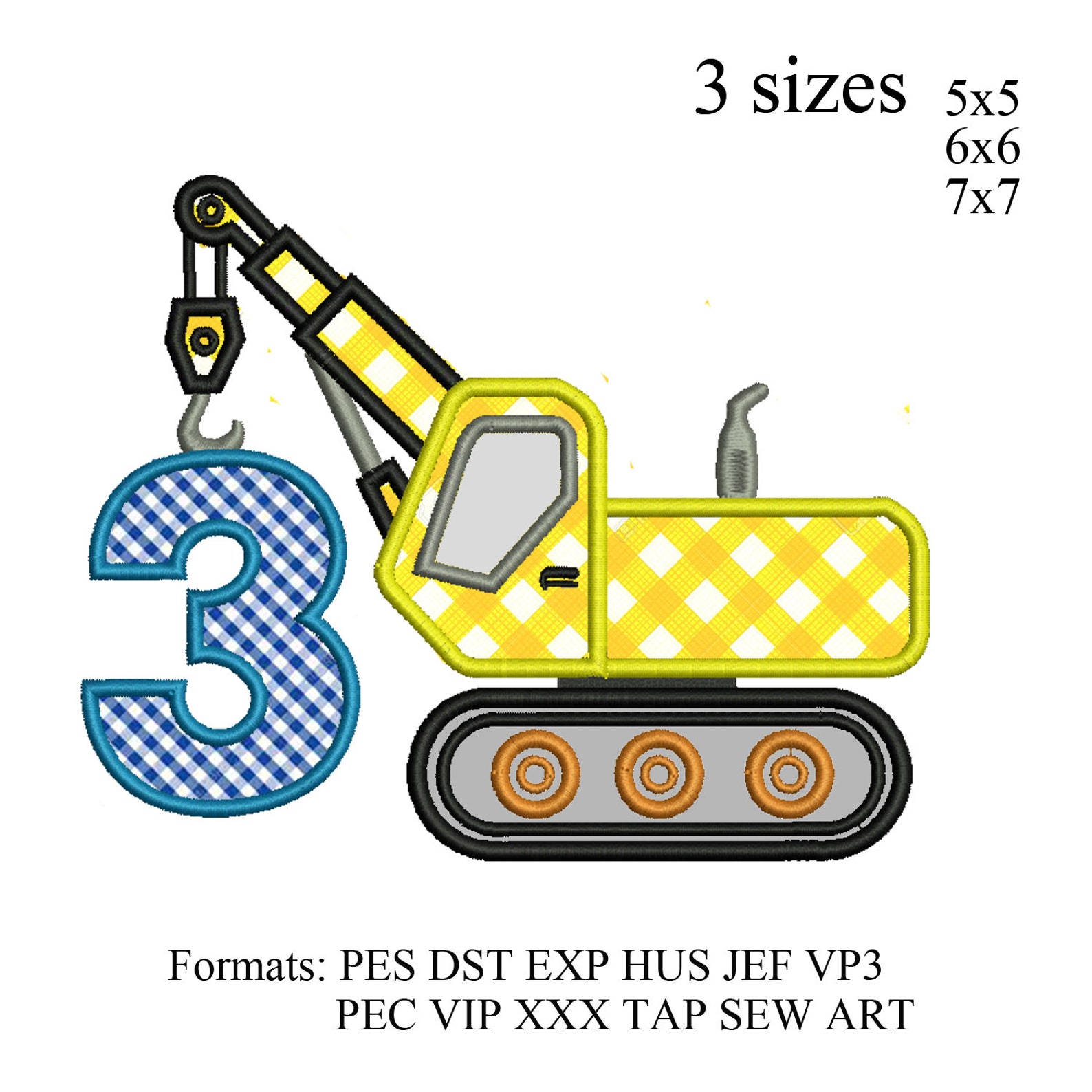 Set of Cranes Numbers Birthday Applique Embroidery Designs 10 | Etsy