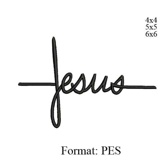 Jesus Name In Cursive