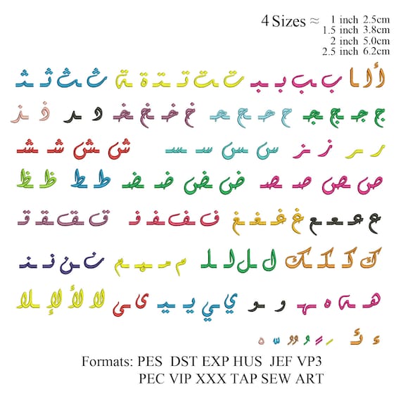 Patterns All arabic letters Alphabet Arabe motif de broderie Arabic ...