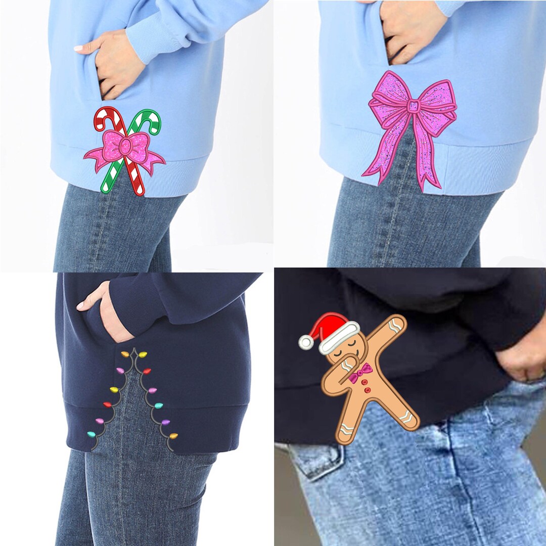 Bundle Side Bow Applique Embroidery Design, Bow Embroidery Design, Bow ...