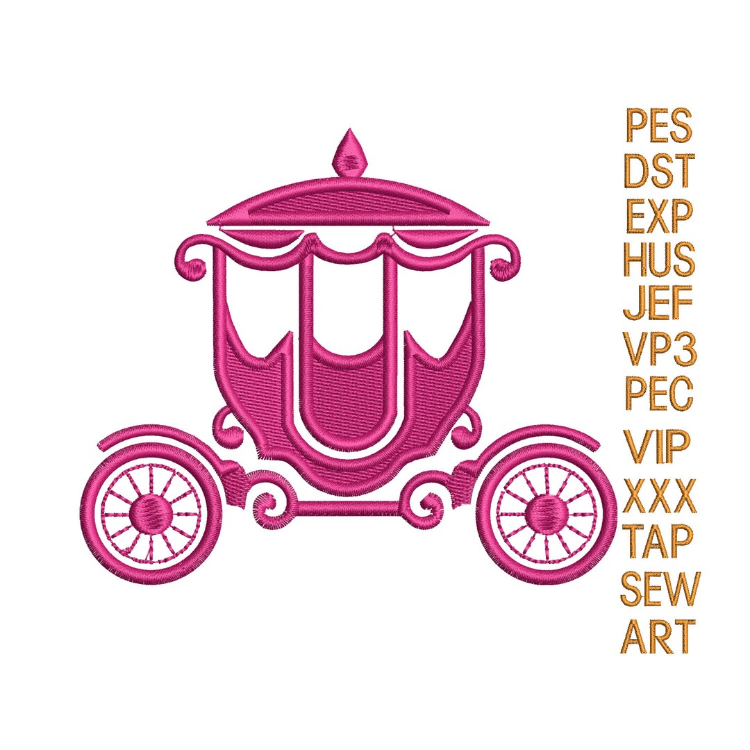 Princess Carriage Embroidery Design,princess Carriage Embroidery ...