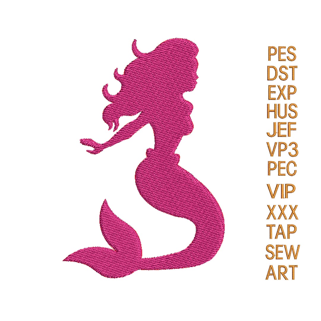 Mermaid Embroidery Design,mermaid Embroidery Pattern,embroidery ...