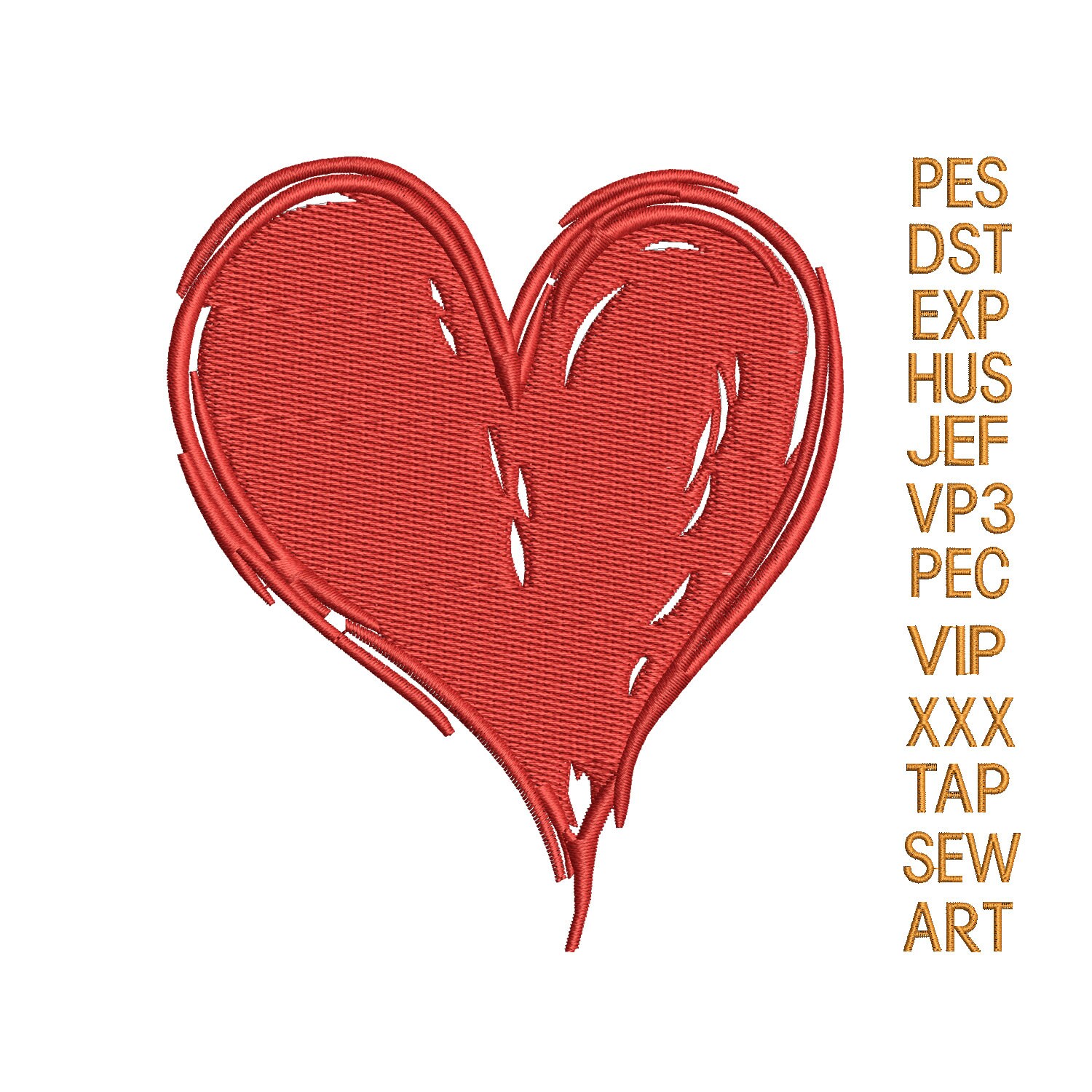 Broken Heart Embroidery Designheart Embroidery Design Heart | Etsy