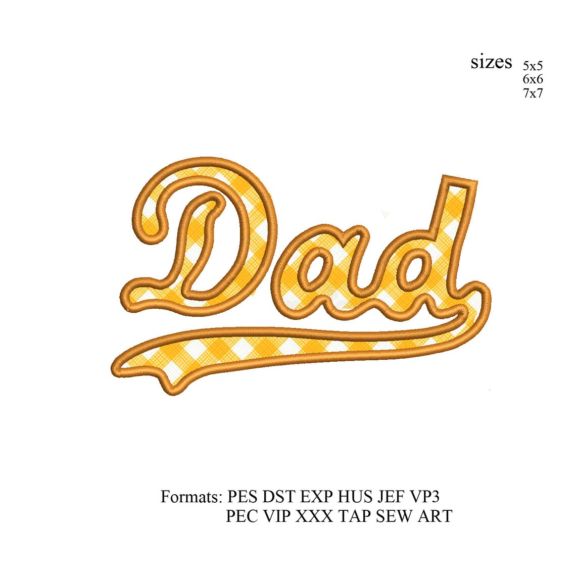 Dad Applique Embroidery Design Father's Day Love Applique | Etsy