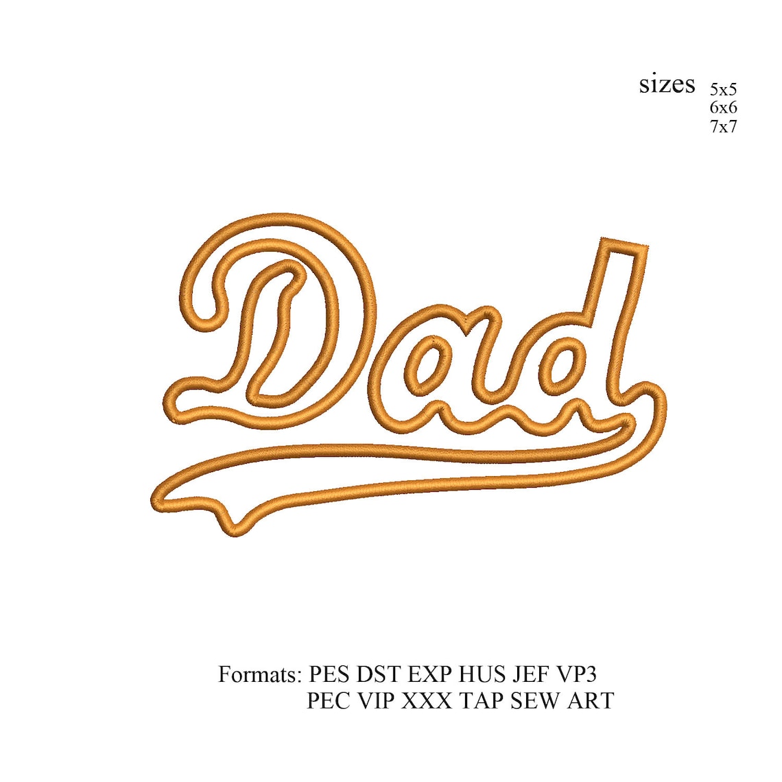 Dad Applique Embroidery Design Father's Day Love Applique | Etsy