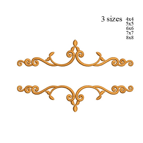 Floral Name Border Frame embroidery designFloral Name Border | Etsy