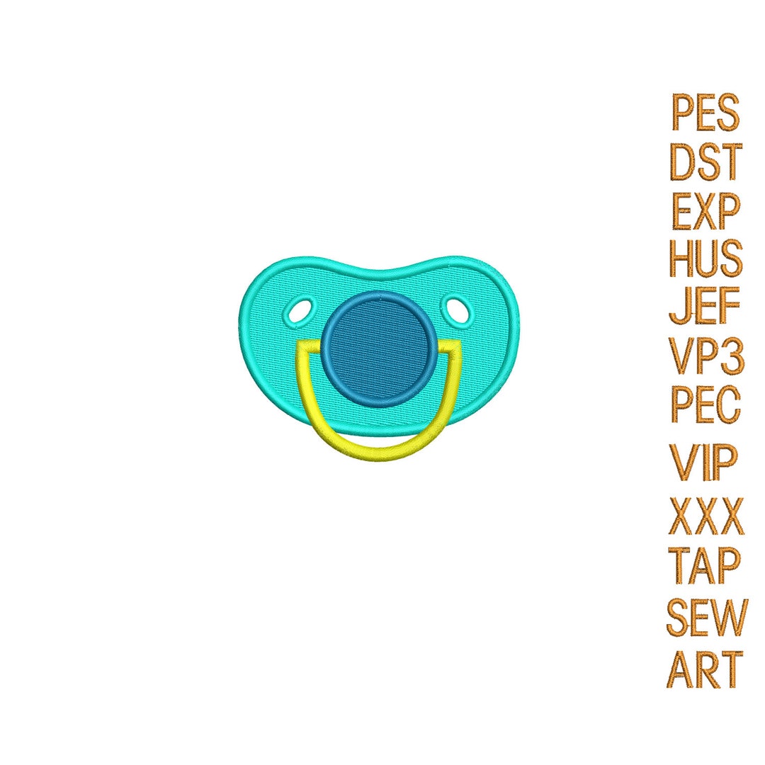 Pacifier Embroidery Design, Embroidery Baby Design ,pacifier Embroidery ...
