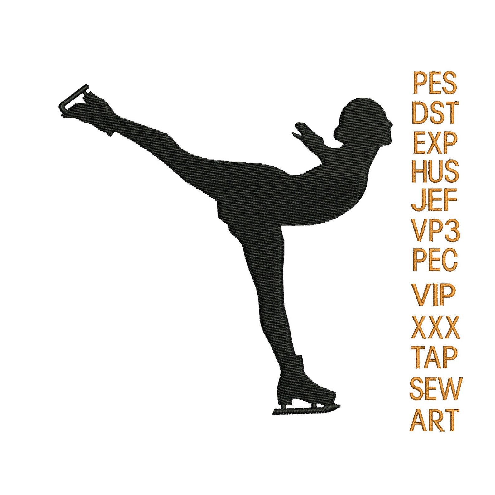 Ice Skate Embroidery Designice Skating Embroidery Pattern - Etsy