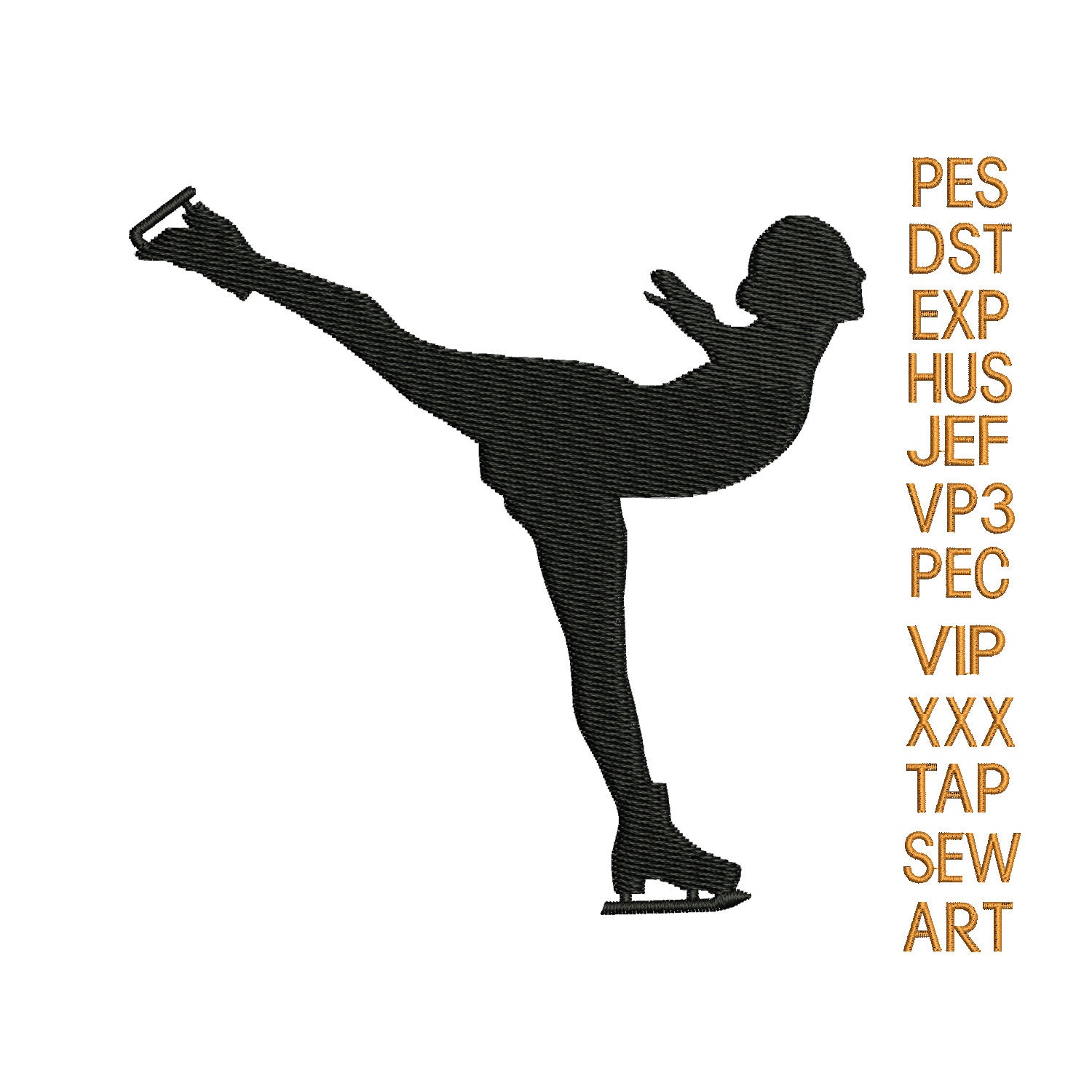 Ice skate embroidery designice skating embroidery pattern | Etsy