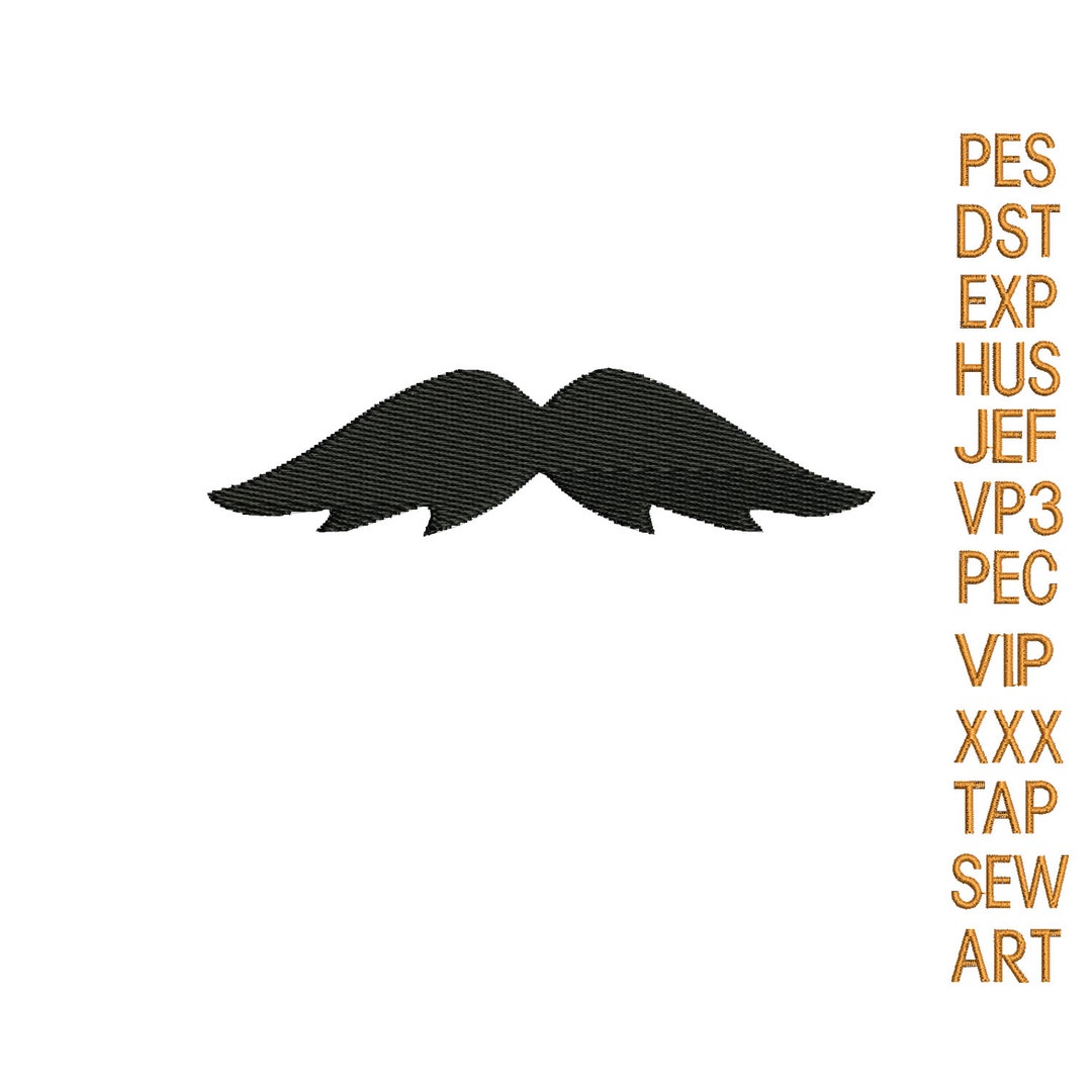 Mustache Embroidery Design, Mustache Embroidery Machine, Embroidery ...