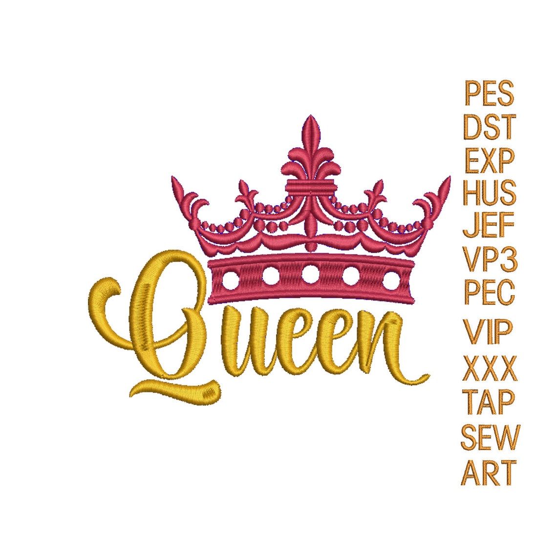 Queen Crown Embroidery Designqueen Tiara Embroidery | Etsy