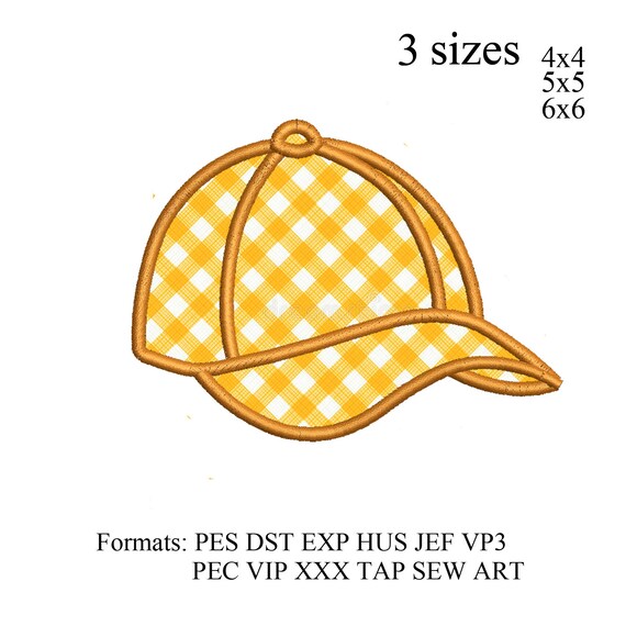 Baseball Hat Applique Embroidery Design Baseball Hat Applique | Etsy