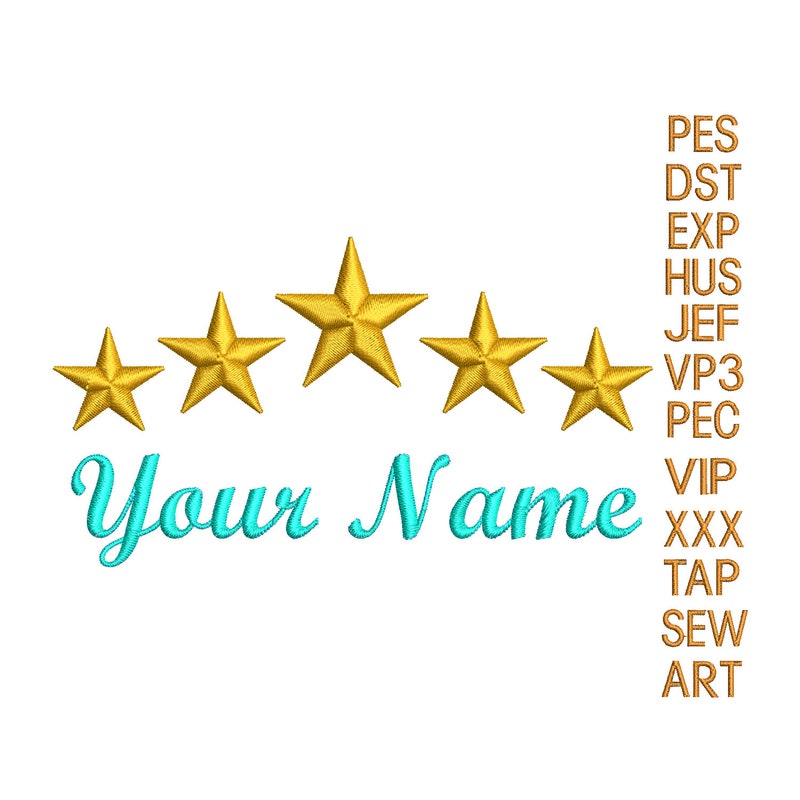 Stars Embroidery Design - Etsy