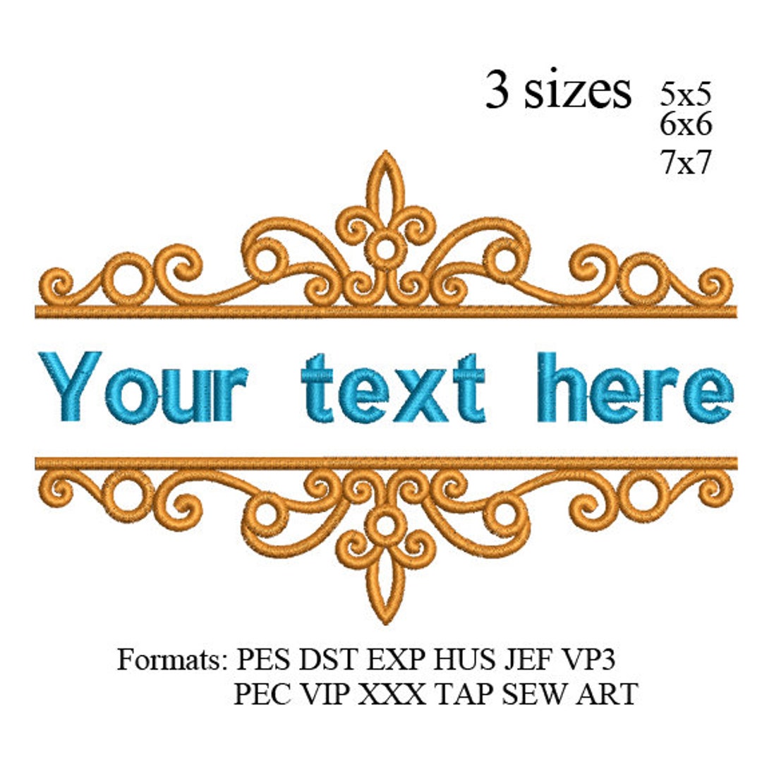 Decorative Frame Elegant Royal Frame Name Border Frame Embroidery ...