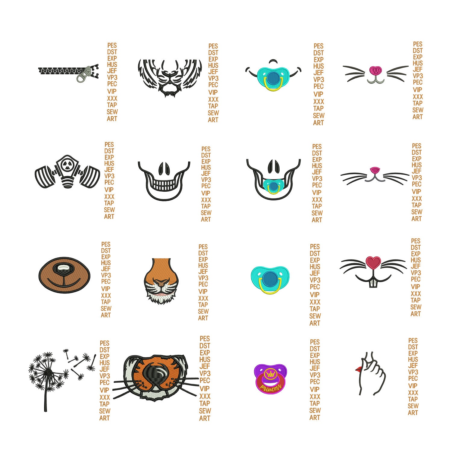 Face Mask embroidery DesignEmbroidery Bunny Nose Mask Smile | Etsy