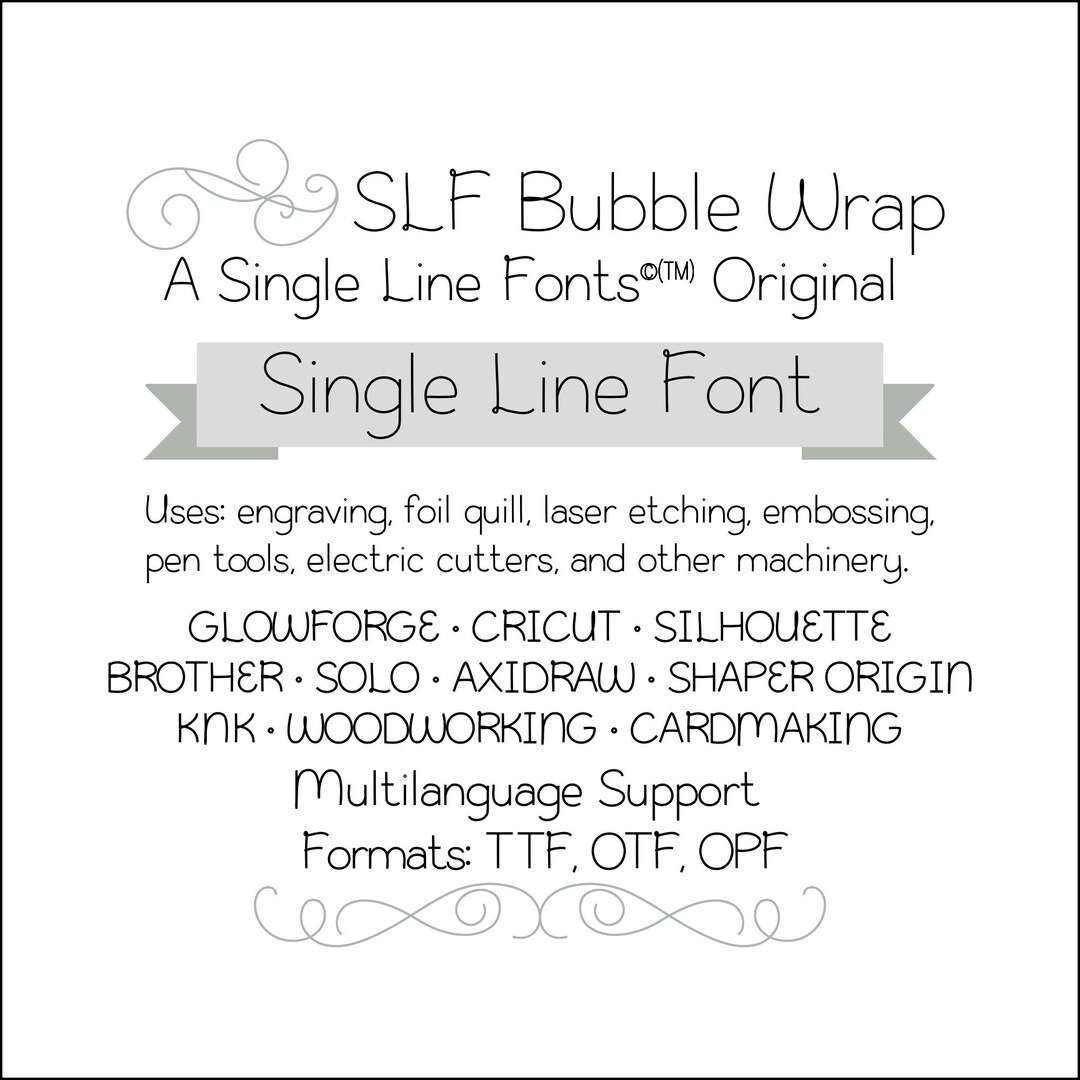 Single Line Fonts for Glowforge, Engraving, Embossing, Pen Tool, Laser, Foil Quill, Lightburn ...