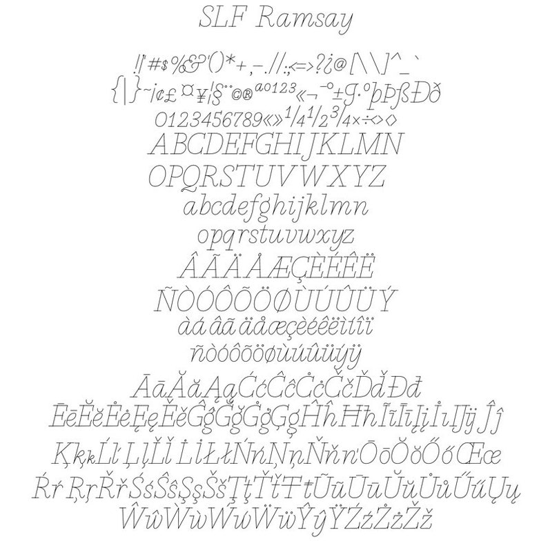 Single Line Fonts Monoline Fonts for Silhouette Scoring Font Engraving ...