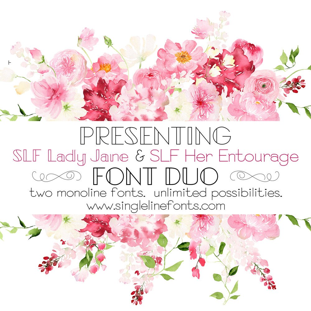 Single Line Fonts Journaling Fonts Opf Fonts Thin Font for Silhouette ...