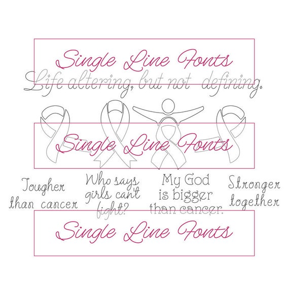 Cancer SVG Pack Cancer Single Line Design Cancer Card | Etsy
