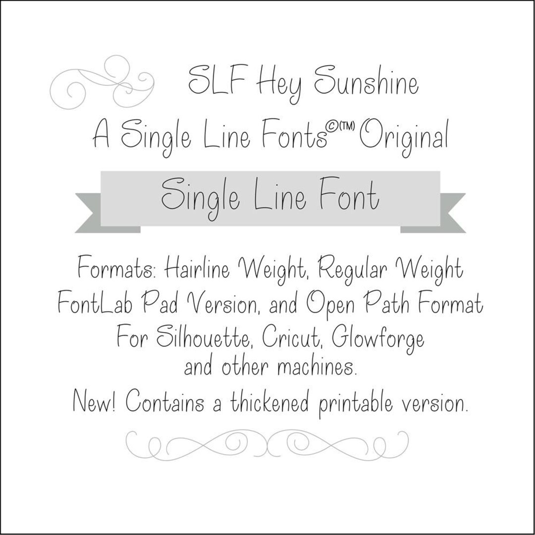 Hairline Font - Monoline Font - Single Line Font - Font for Glowforge ...