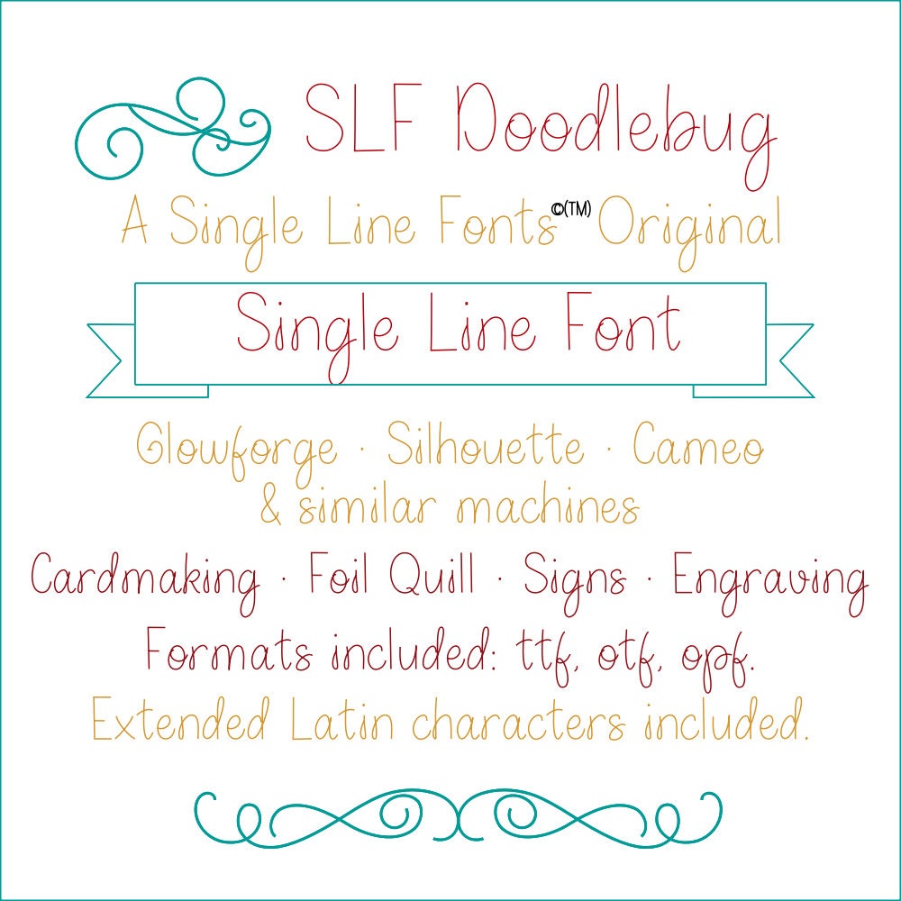 Single Line Fonts - Monoline Font - Sketch Pen Font for Glowforge ...