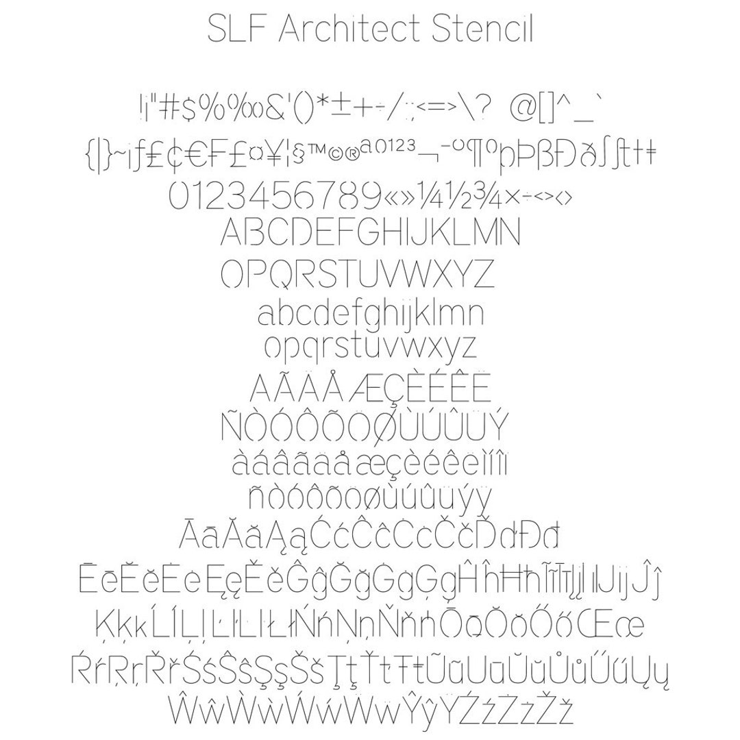 Single Line Stencil Fonts -one Line Font -hairline Font -glowforge Font ...