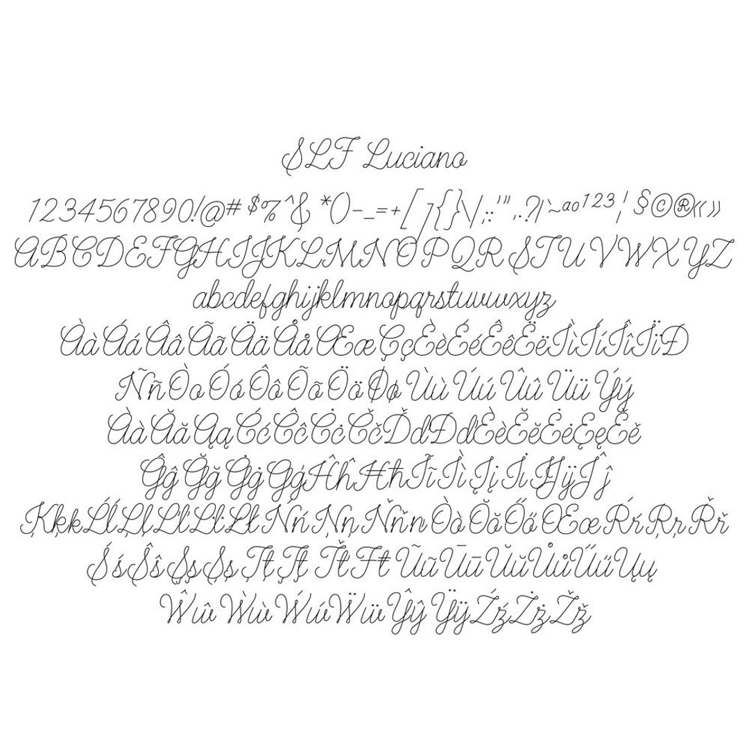 Single Line Fonts - Hairline Font - Glowforge Font - Thin Font ...