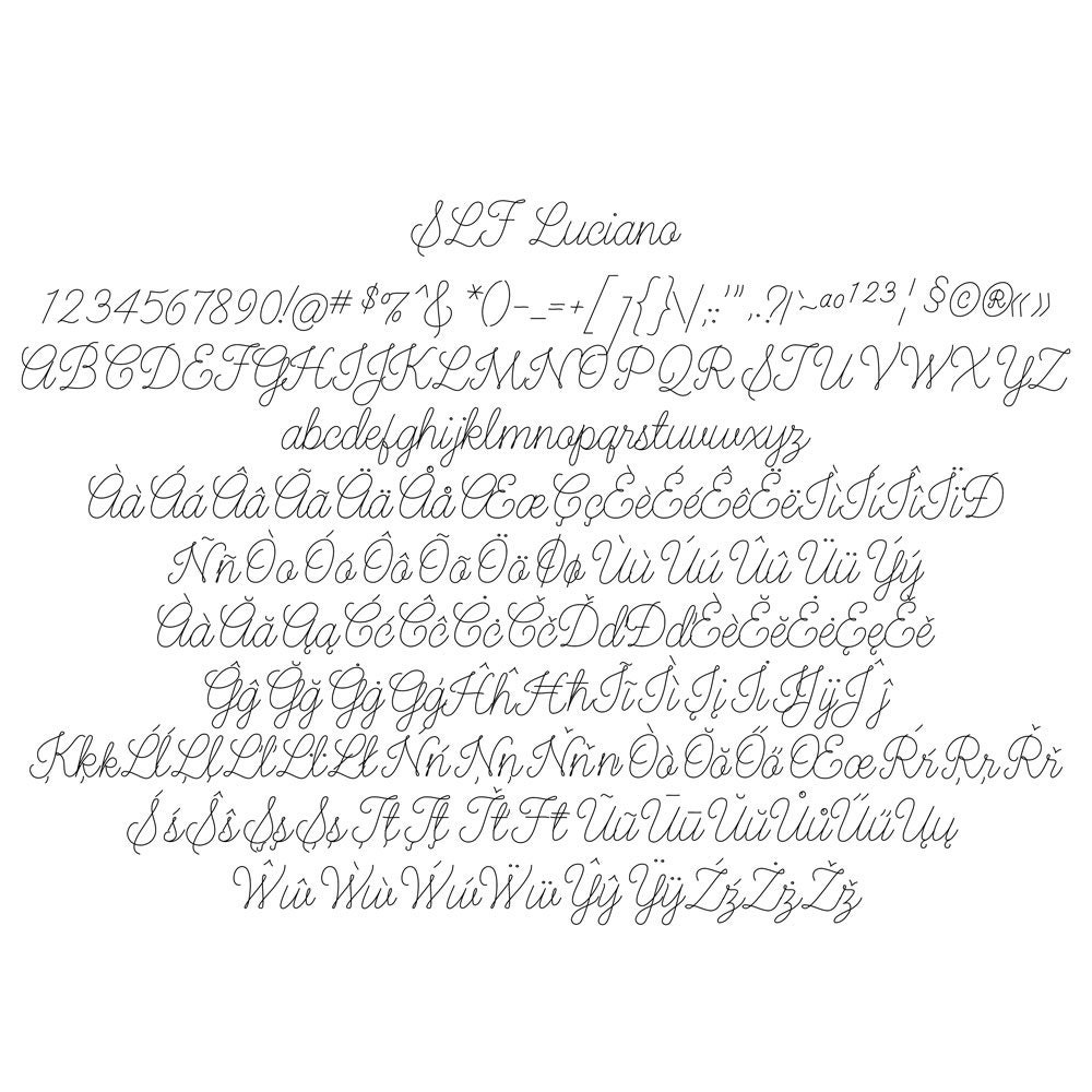 Single Line Fonts - Hairline Font - Glowforge Font - Thin Font ...