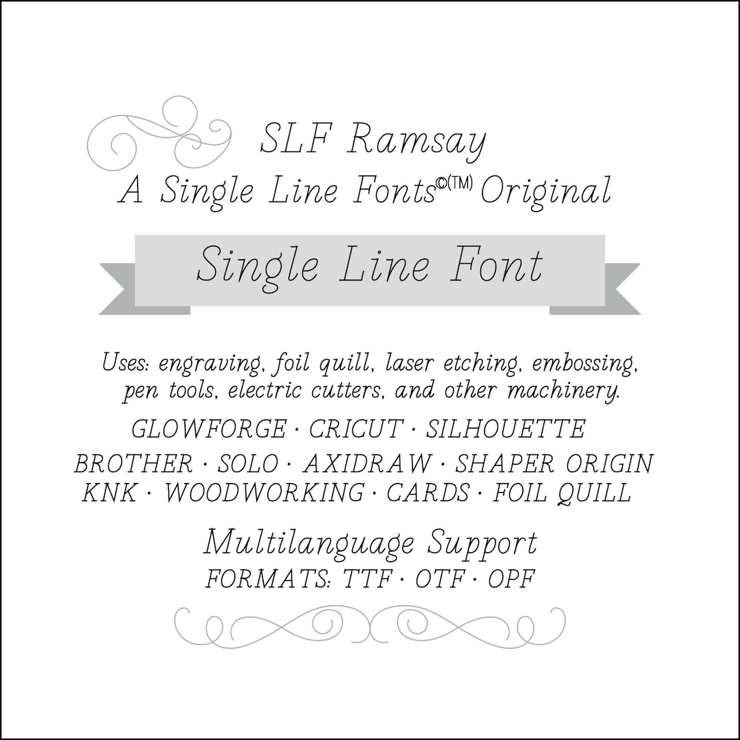 Single Line Fonts Monoline Fonts for Silhouette - Scoring Font ...
