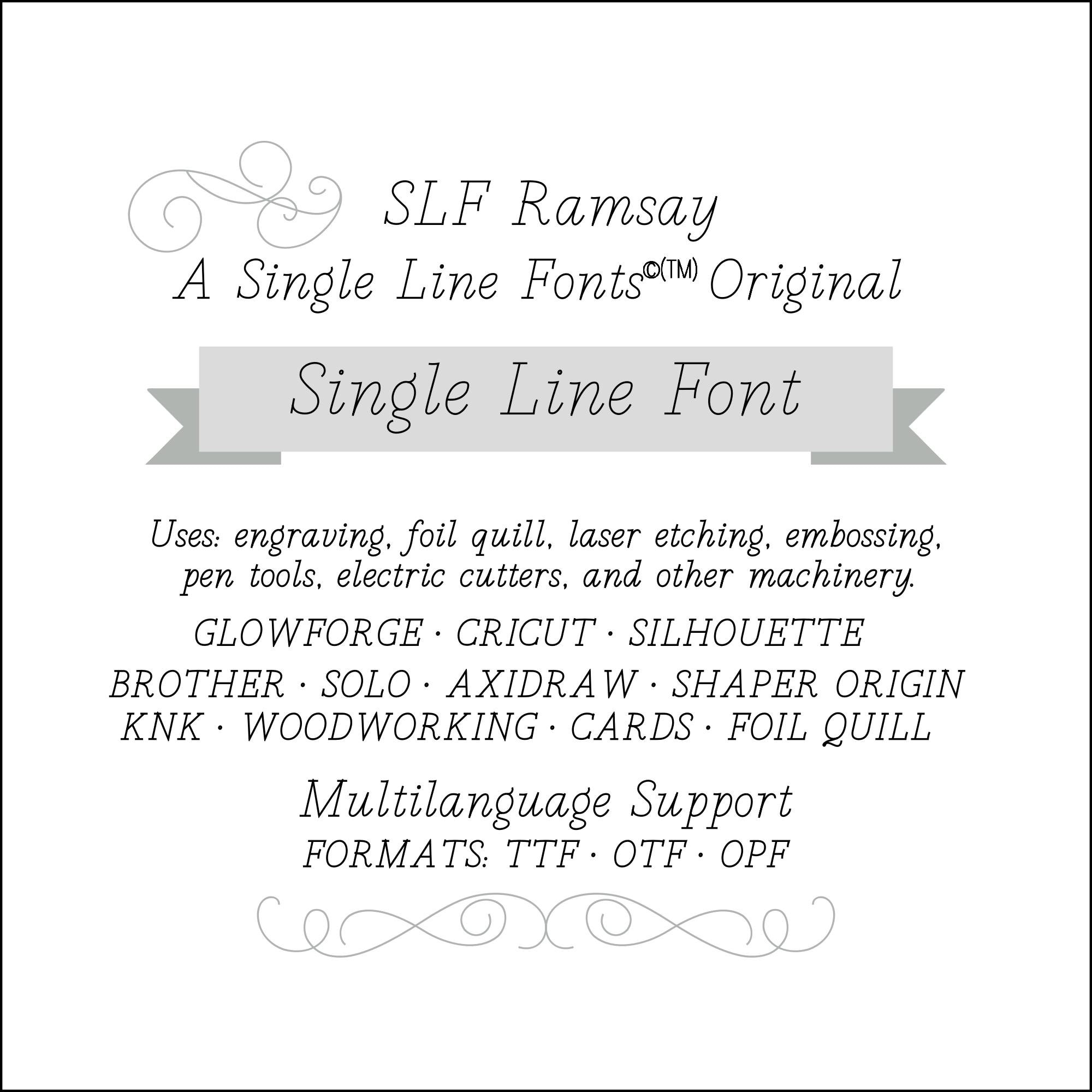 Single Line Fonts Monoline Fonts for Silhouette Scoring Font Engraving ...