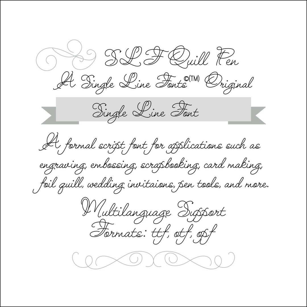 Single Line Fonts Sketch Pen Font - Wedding Font - Quill Pen Font - Pen ...