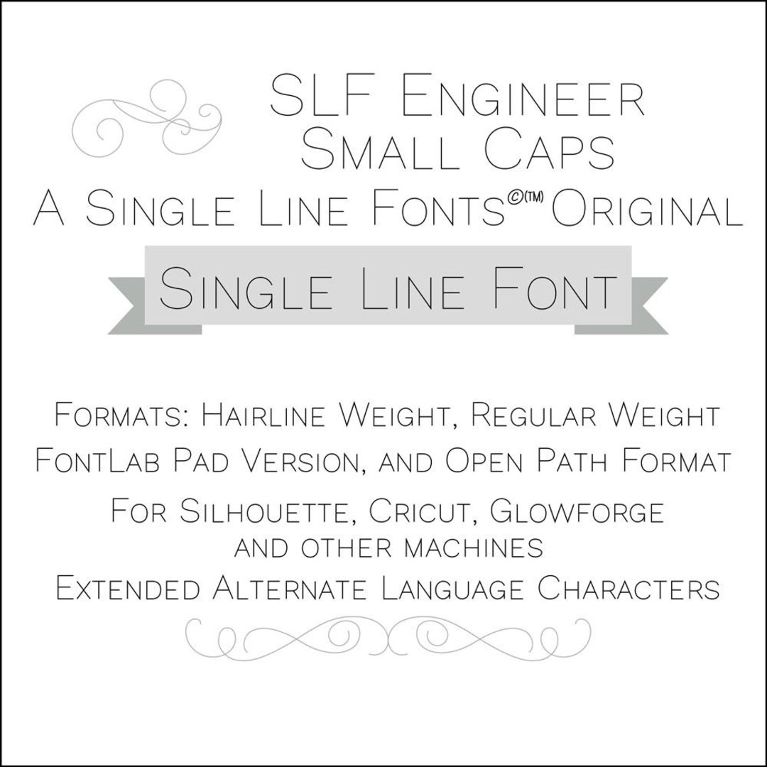Single Line Font - Hairline Font - Font for Silhouette - SLF Engineer ...
