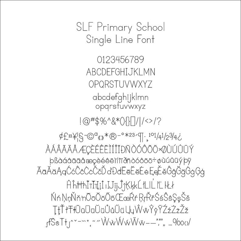 Grade School Single Line Font • Cricut Writing, Sketch Pen & Laser ...