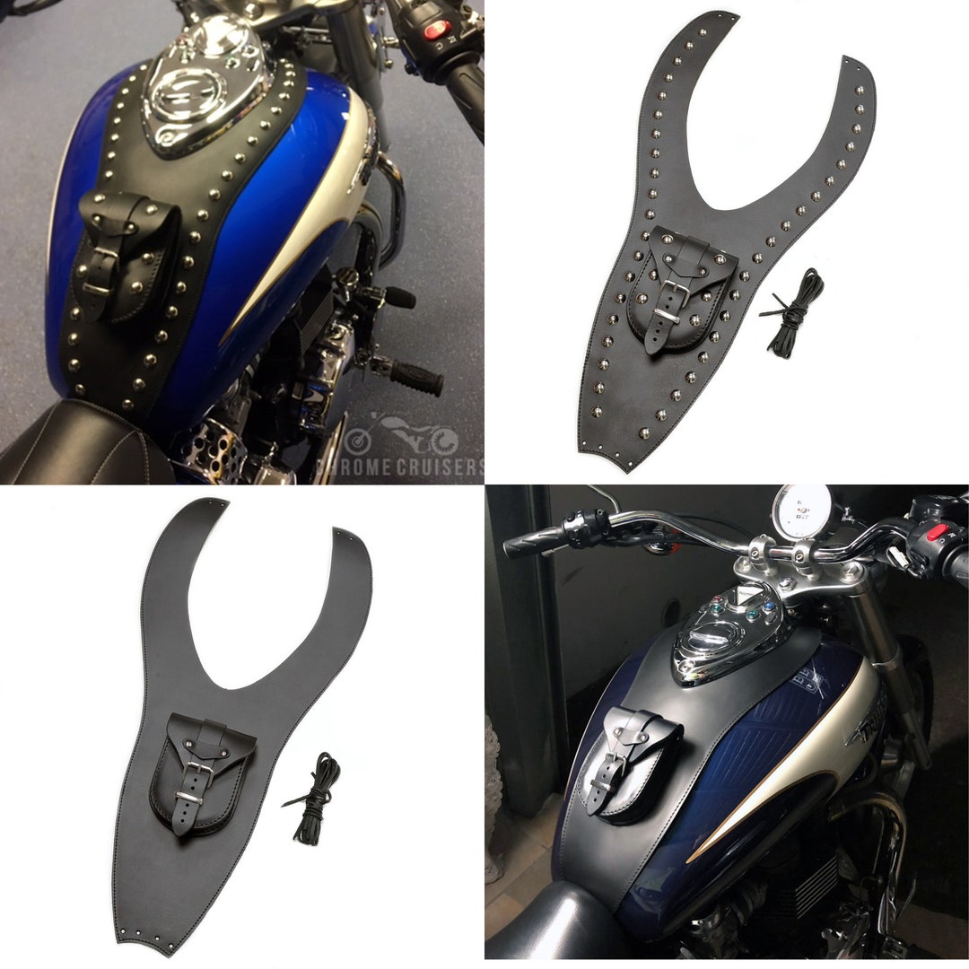 Triumph America Real Leather Tank Panel Chap Bib Cover With - Etsy