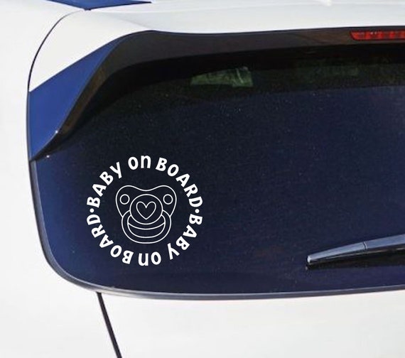 Circle Soother Baby on Board Vinyl Decal Sticker for Car SUV | Etsy