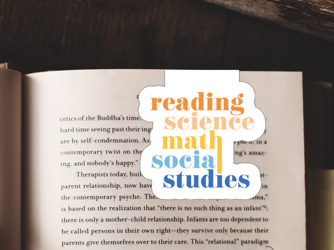 School Subjects Magnetic Bookmark, Cute Bookmark, Teacher Bookmark ...