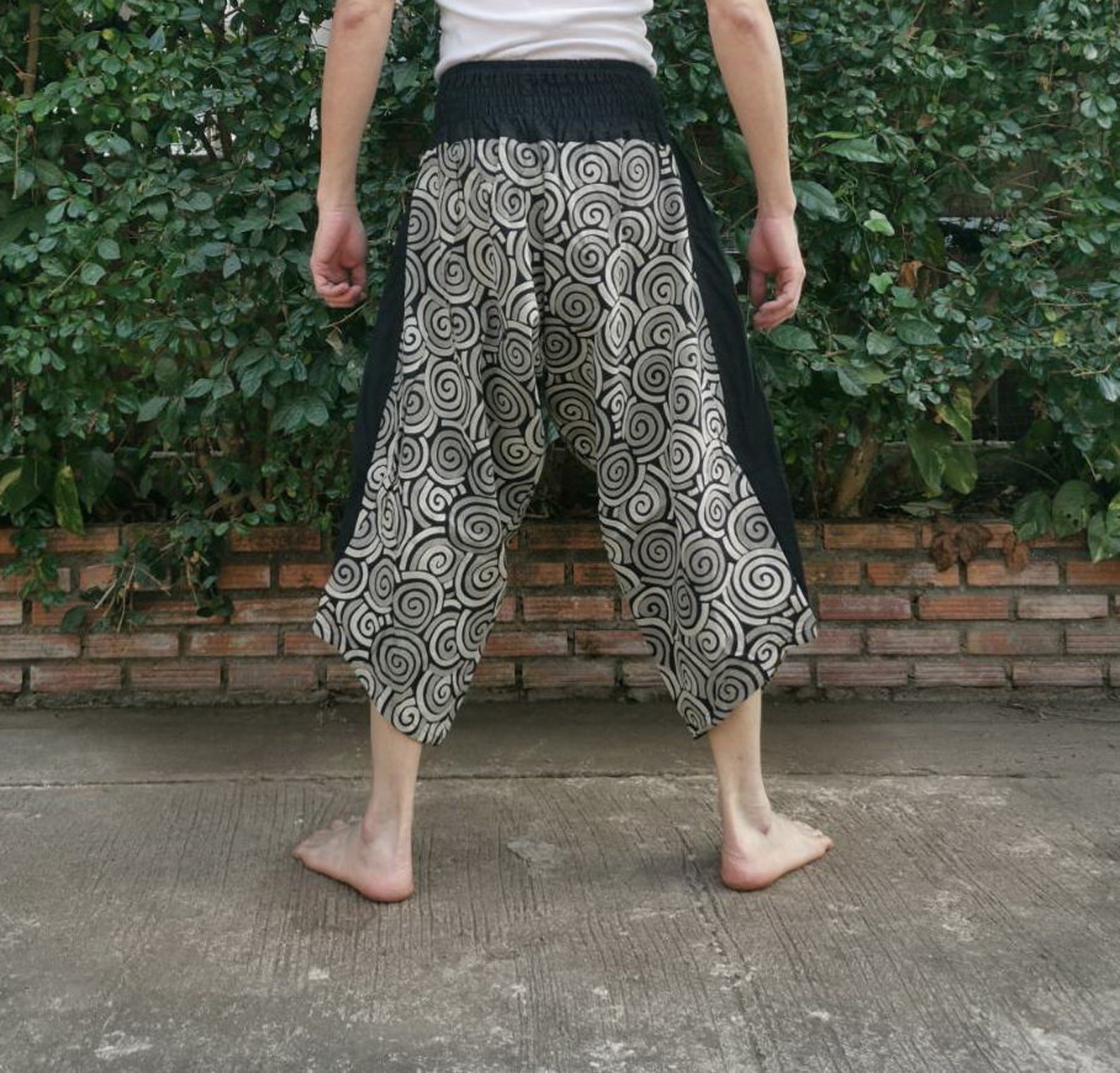 Elastic Waist Samurai Pants Samurai Pants Men's Fashion | Etsy