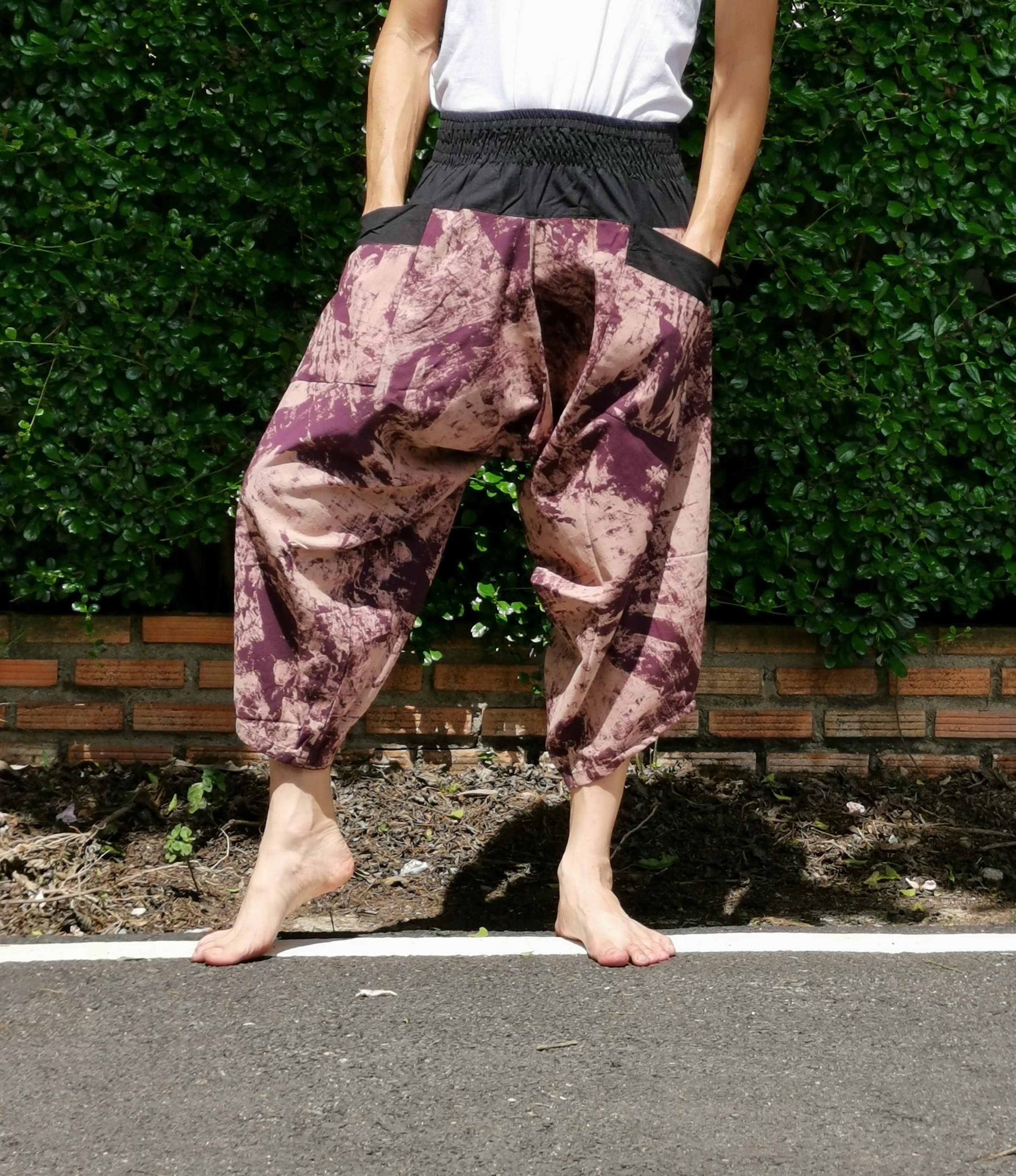 Elastic Waist Samurai Pants Samurai Pants Men's Fahion | Etsy