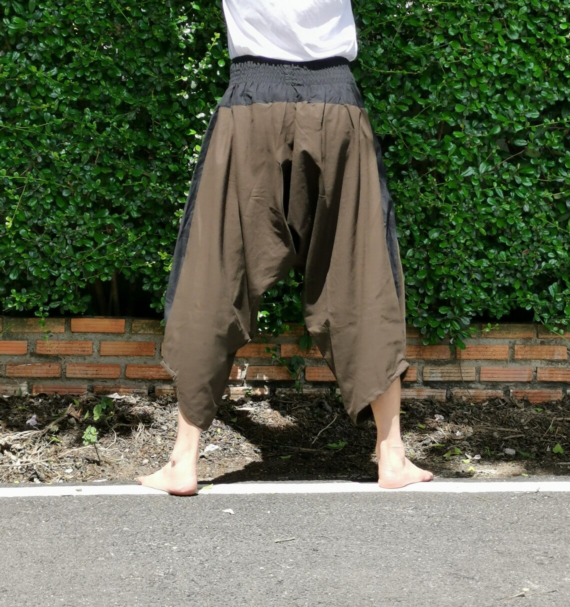 Elastic Waist Samurai Pants, Samurai Pants Men's Fahion Harem Pants ...