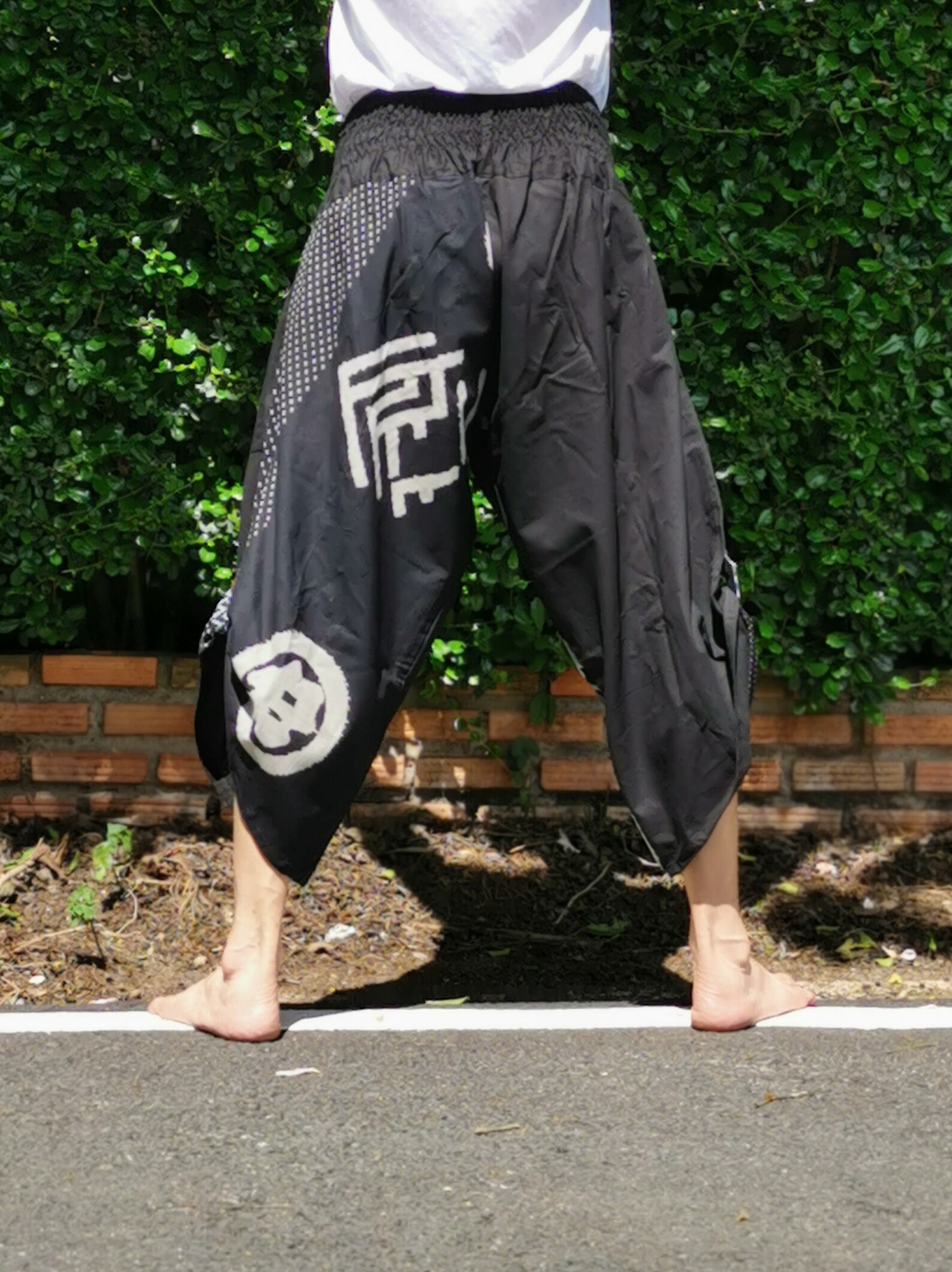 Elastic Waist Samurai Pants,samurai Pants Men's Fahion Harem Pants Yoga ...