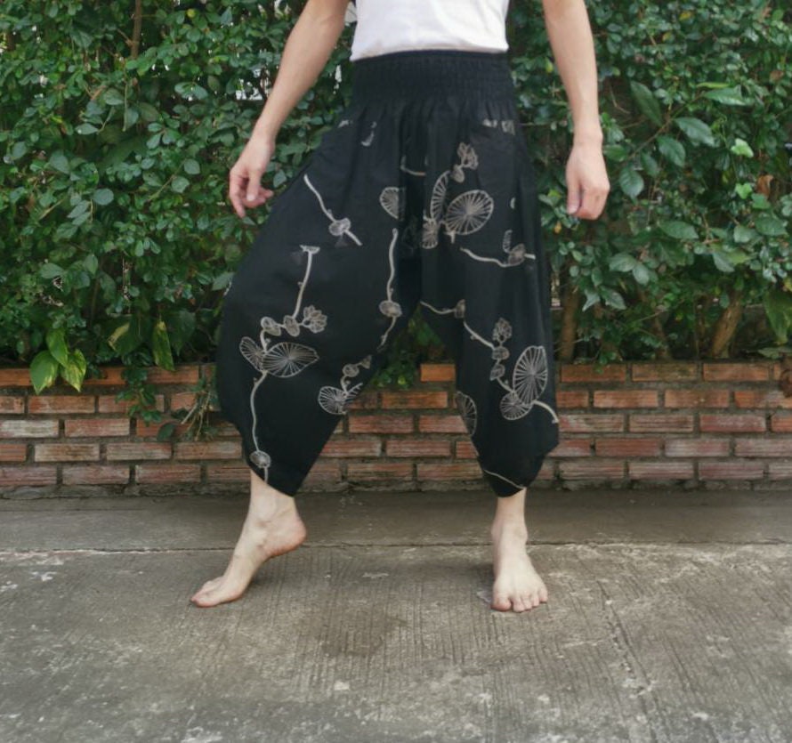 Elastic Waist Samurai Pants Samurai Pants Men's Fashion | Etsy