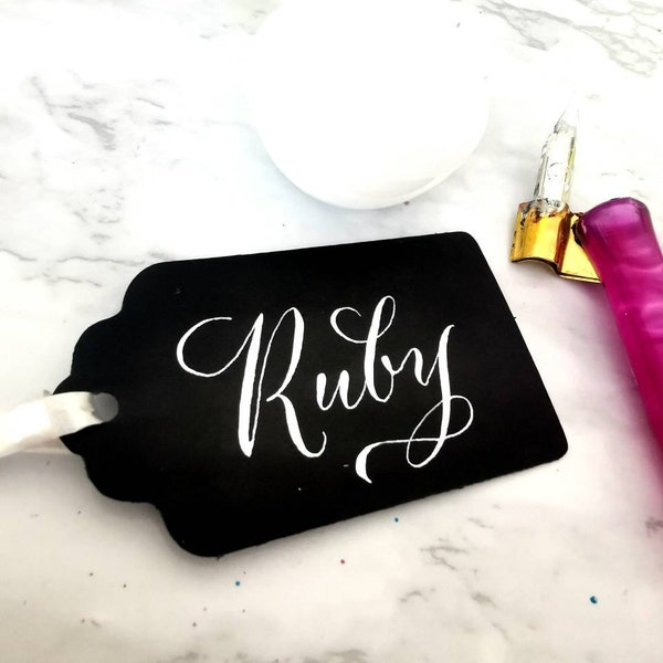 Calligraphy Tags - Etsy