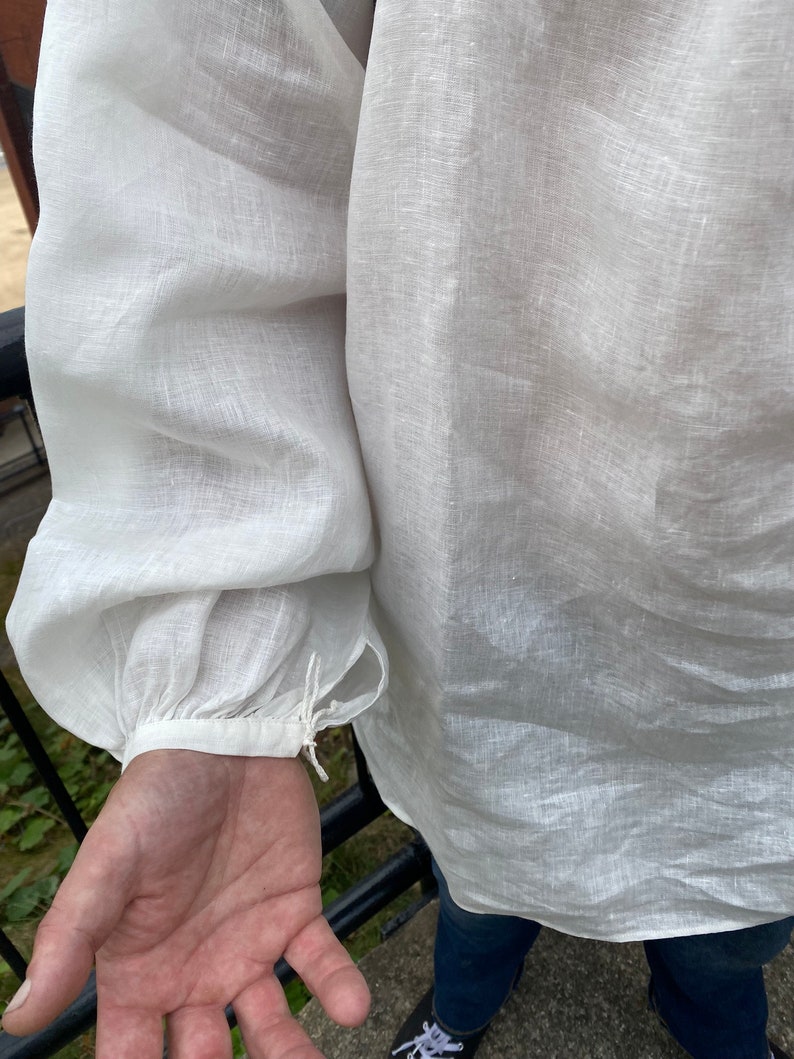 Men's Linen Shirt With Tie Strings - Etsy UK