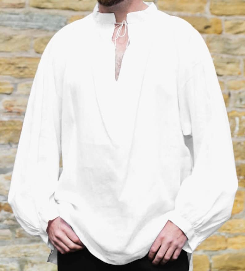Men's Linen Shirt With Tie Strings - Etsy UK