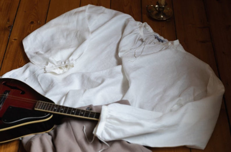 Men's Linen Shirt With Tie Strings - Etsy UK