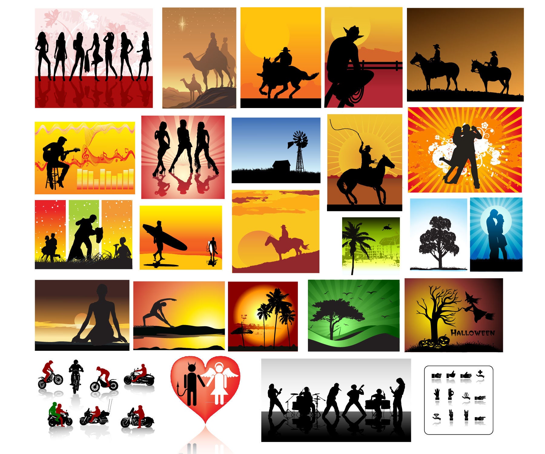 Silhouette Vector Mega Pack Files Silhouette Instant Download - Etsy