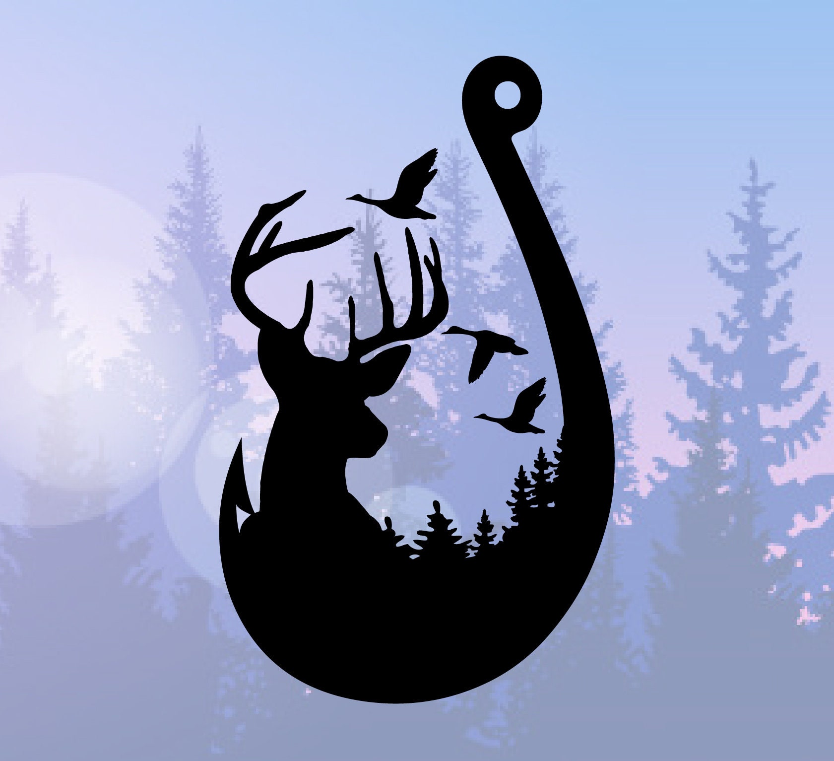 Duck Deer and Hook for Cricut and Silhouette Hunting - Etsy Canada