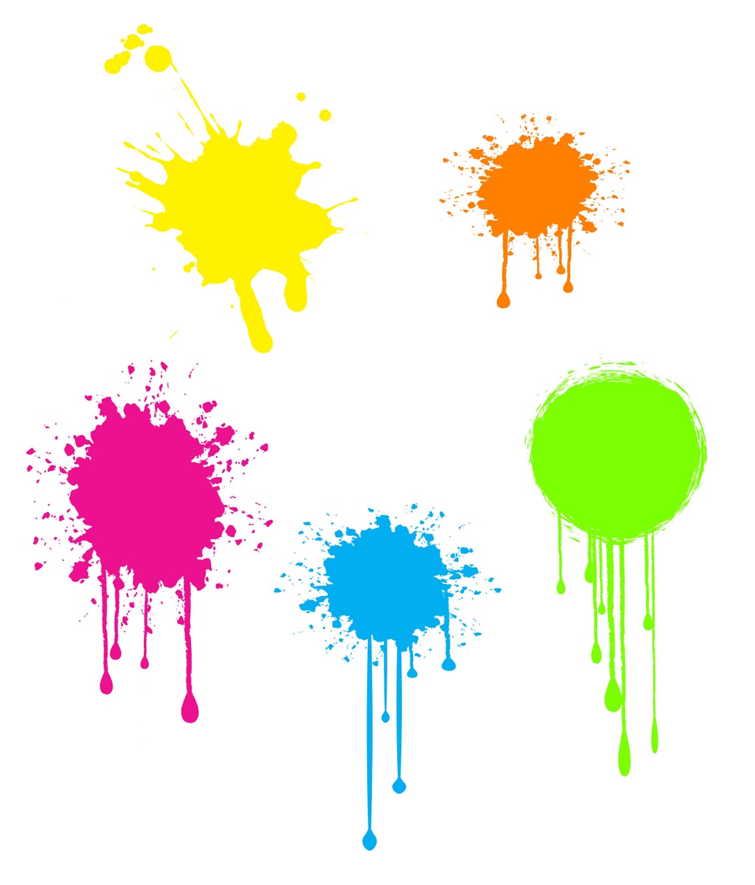 Paint Splatter Instant Download Paint Splatter Clip Art Paint Splatter ...